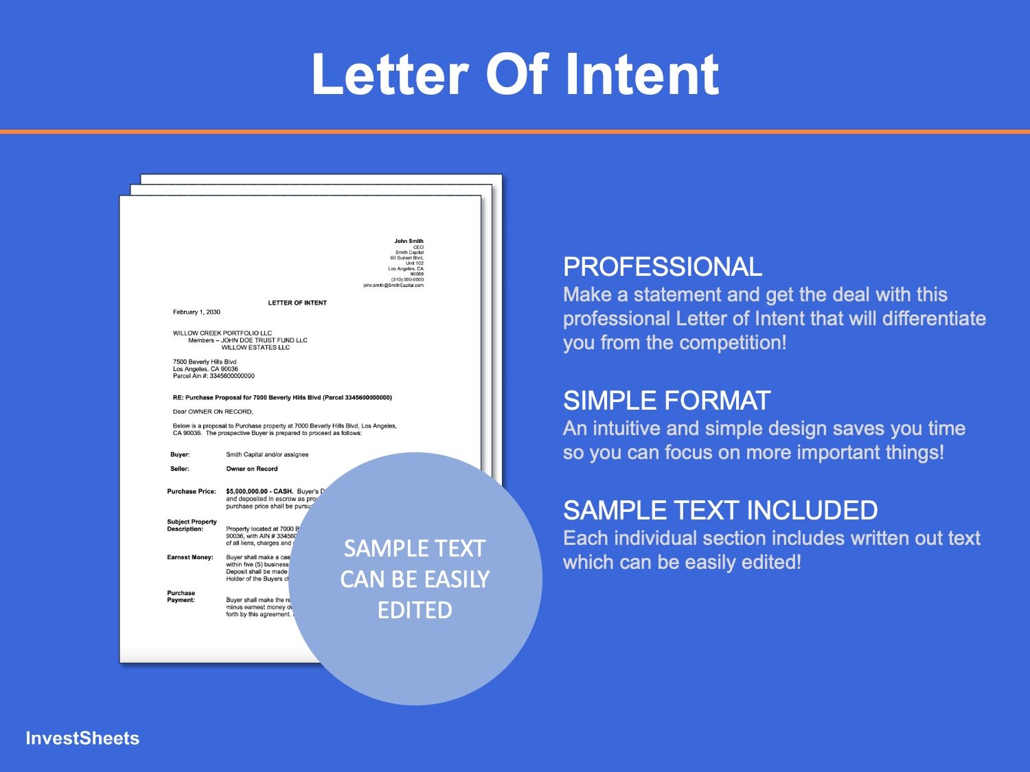 Unlock the Best Real Estate Letter of Intent Template- investsheets